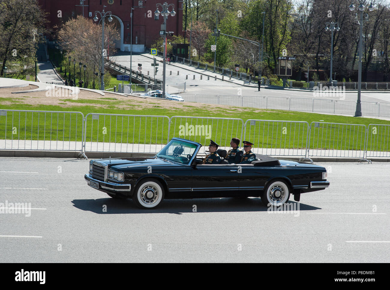 MOSCOW, RUSSIA - May 07, 2017 Convertible of the Minister of Defense ...