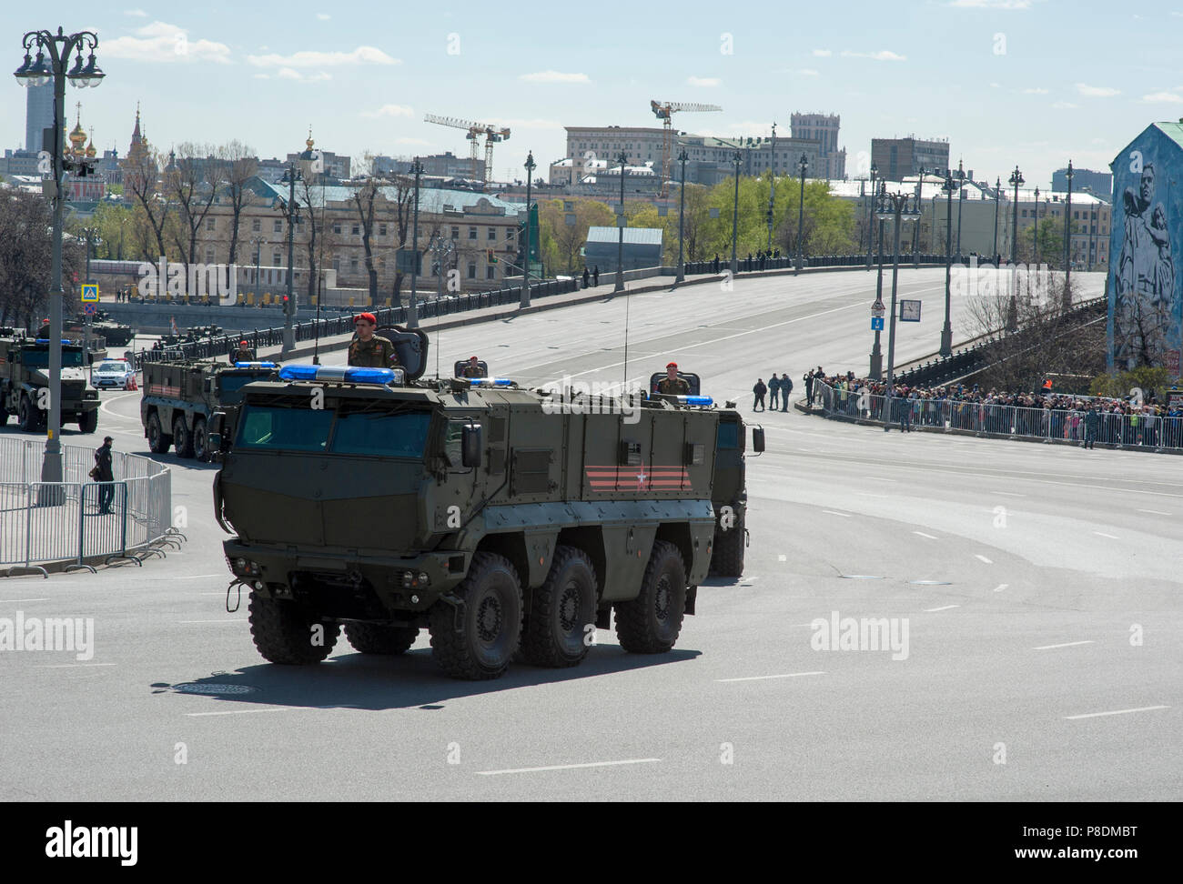 MOSCOW, RUSSIA - May 07, 2017 Mine-Resistant Ambush Protected (MRAP ...