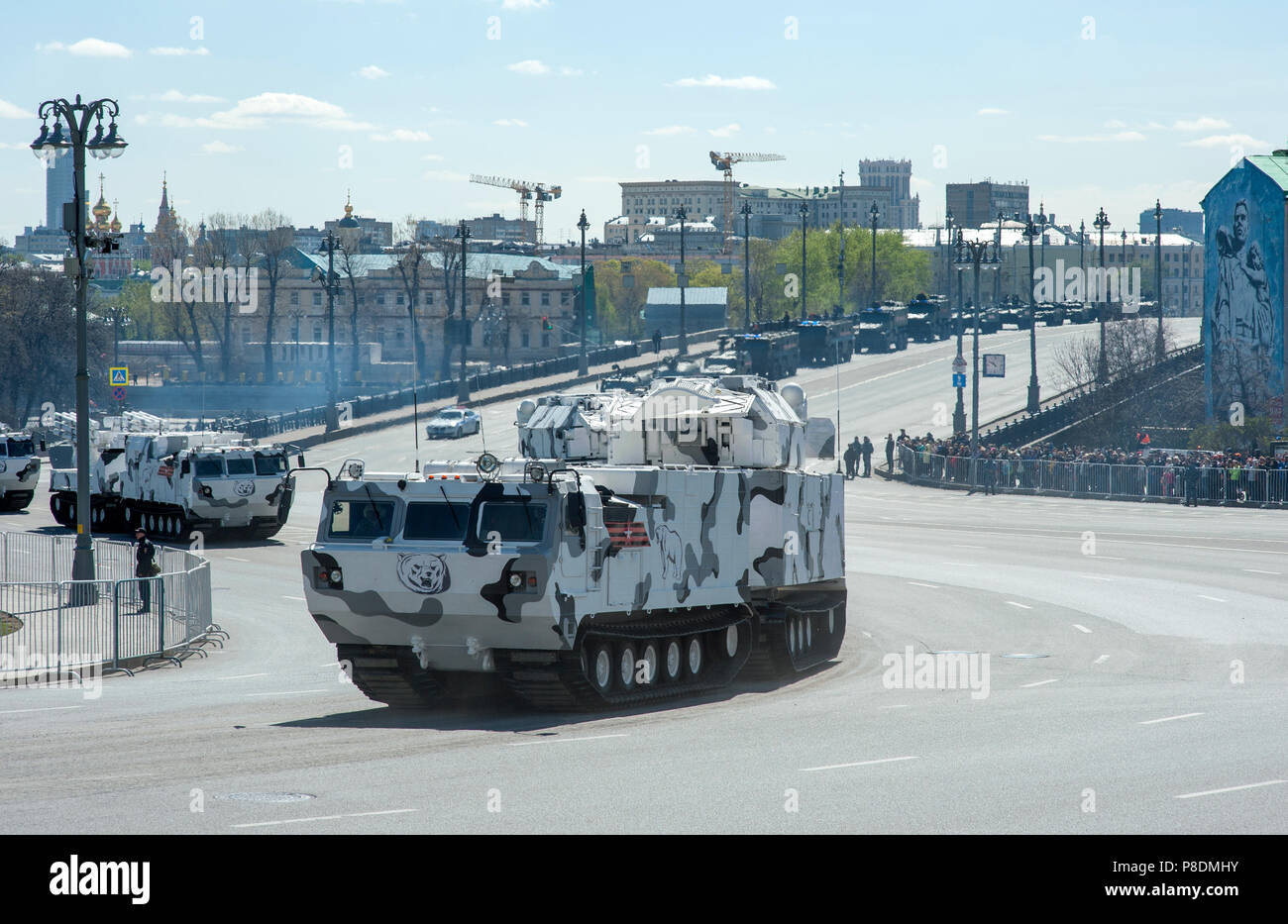 MOSCOW, RUSSIA - may 07, 2017 The Tor missile system (SA-15 Gauntlet ...