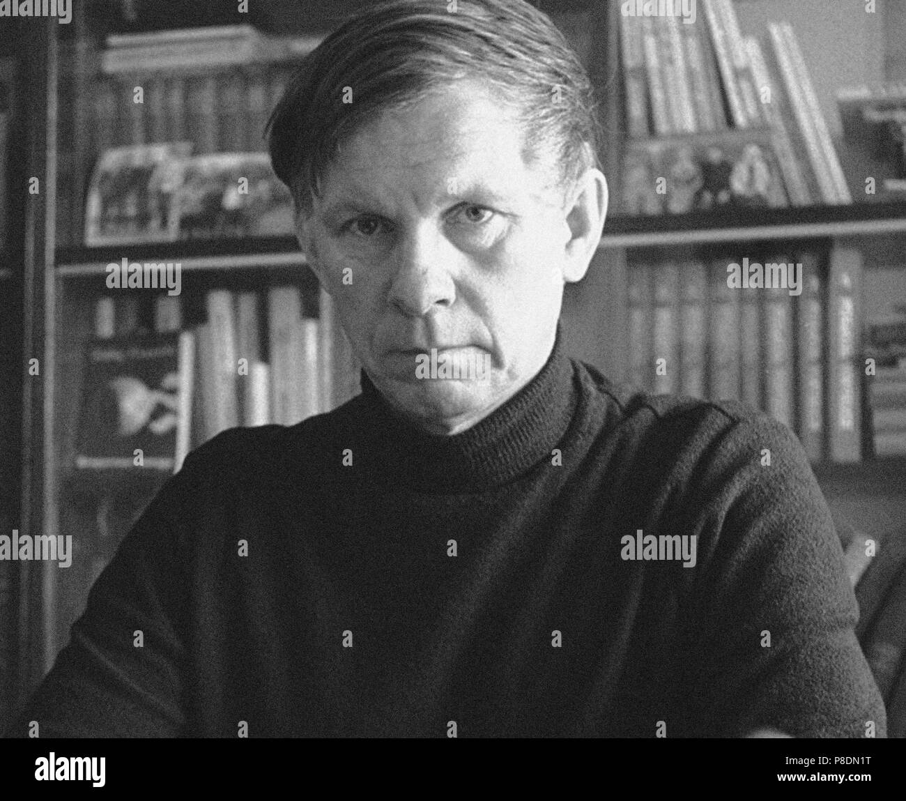 Portrait of the writer Vasil Bykov (1924-2003). Museum: PRIVATE ...