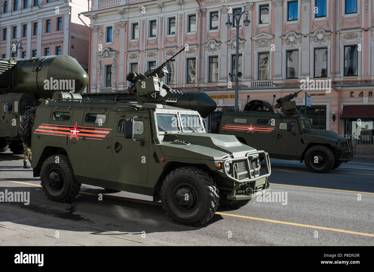 MOSCOW, RUSSIA - MAY 07, 2017 Russian anti-tank guided missile (CTR ...