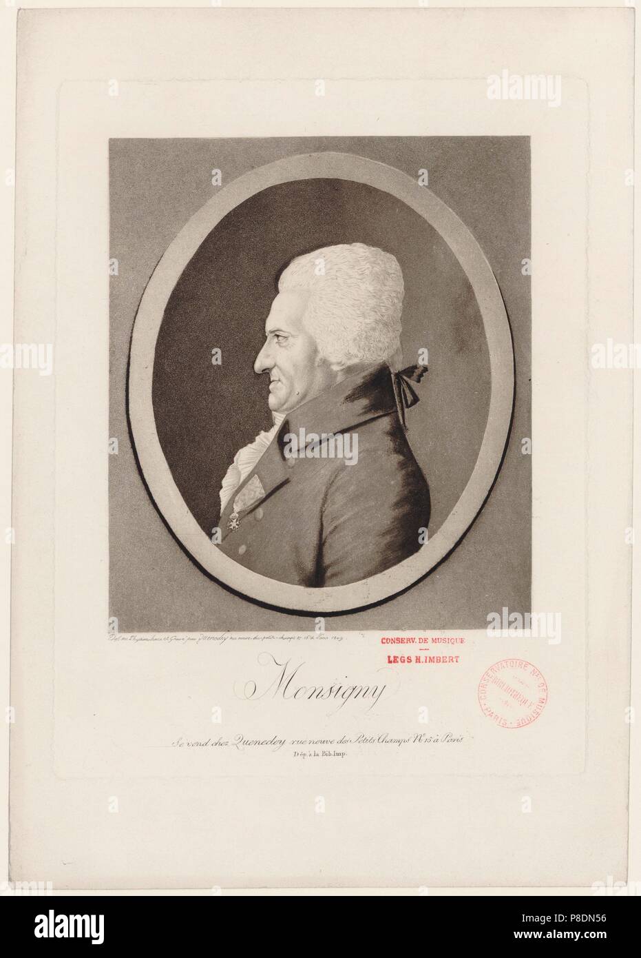 Portrait of the composer Pierre-Alexandre Monsigny (1729-1817). Museum ...