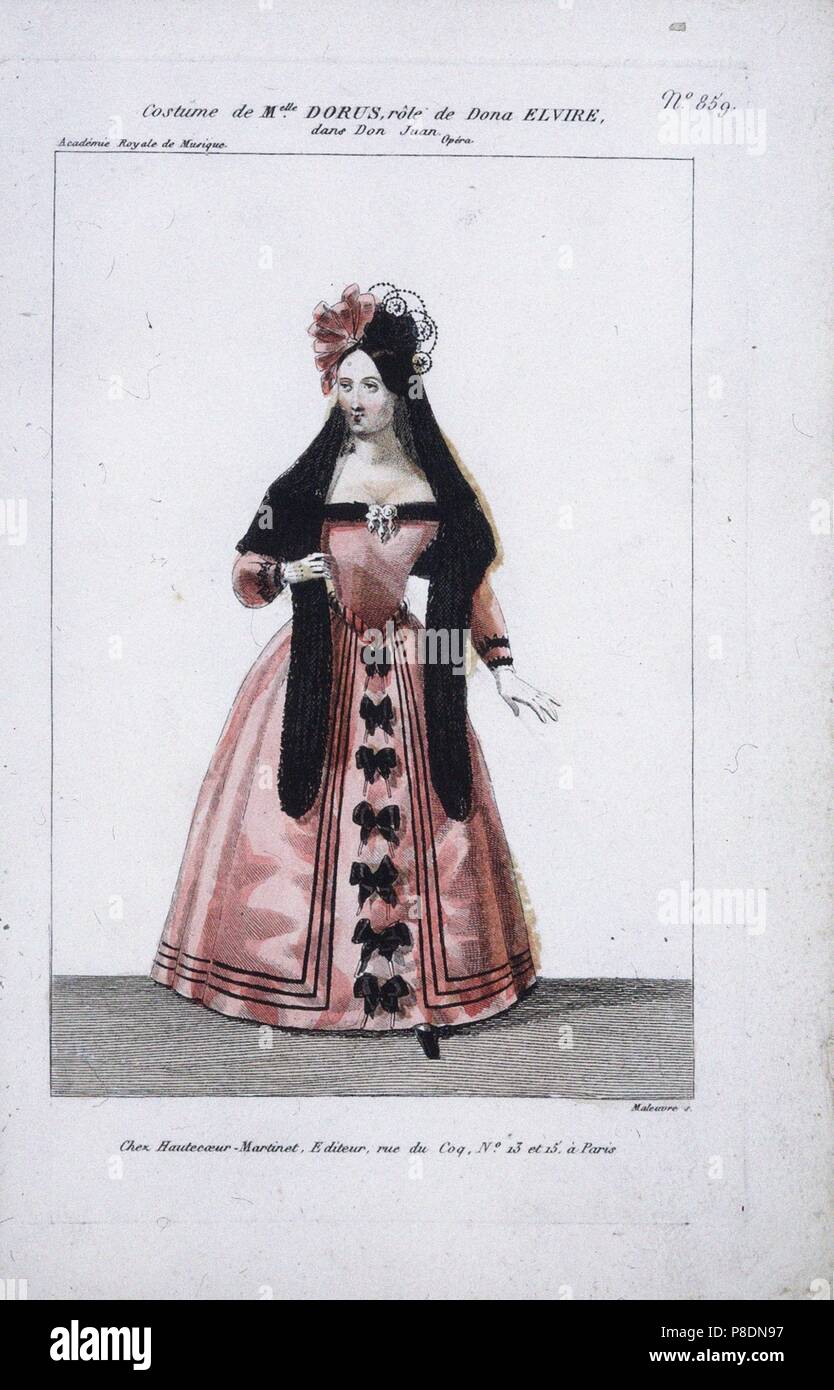 Costume design for the opera Don Juan by Wolfgang Amadeus Mozart ...