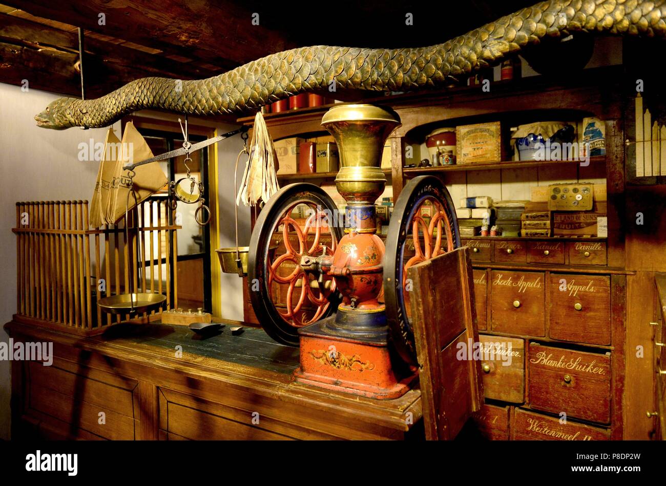 A historic colony store at the maritime museum in Groningen ...