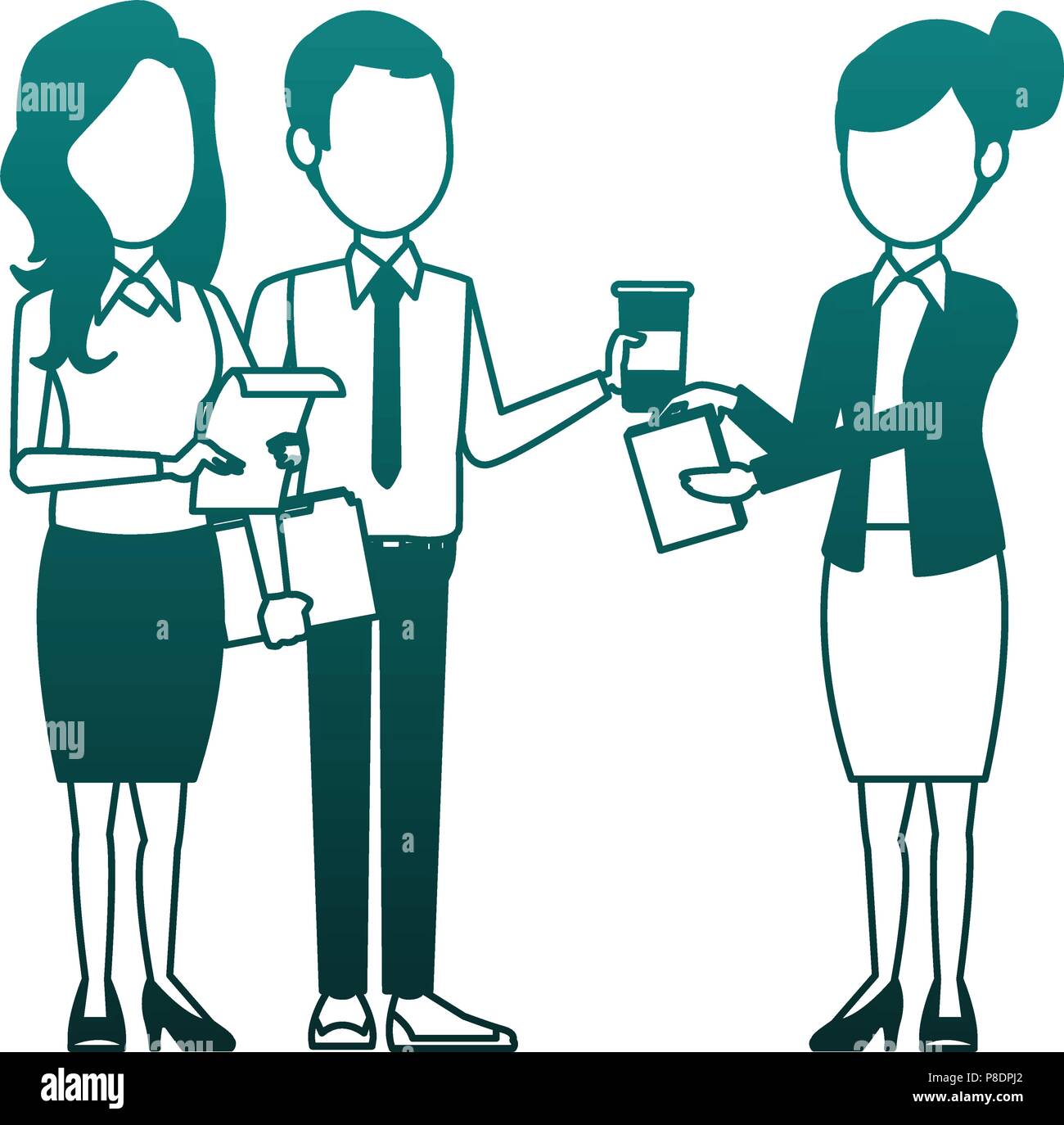 Business teamwork working blue lines Stock Vector Image & Art - Alamy