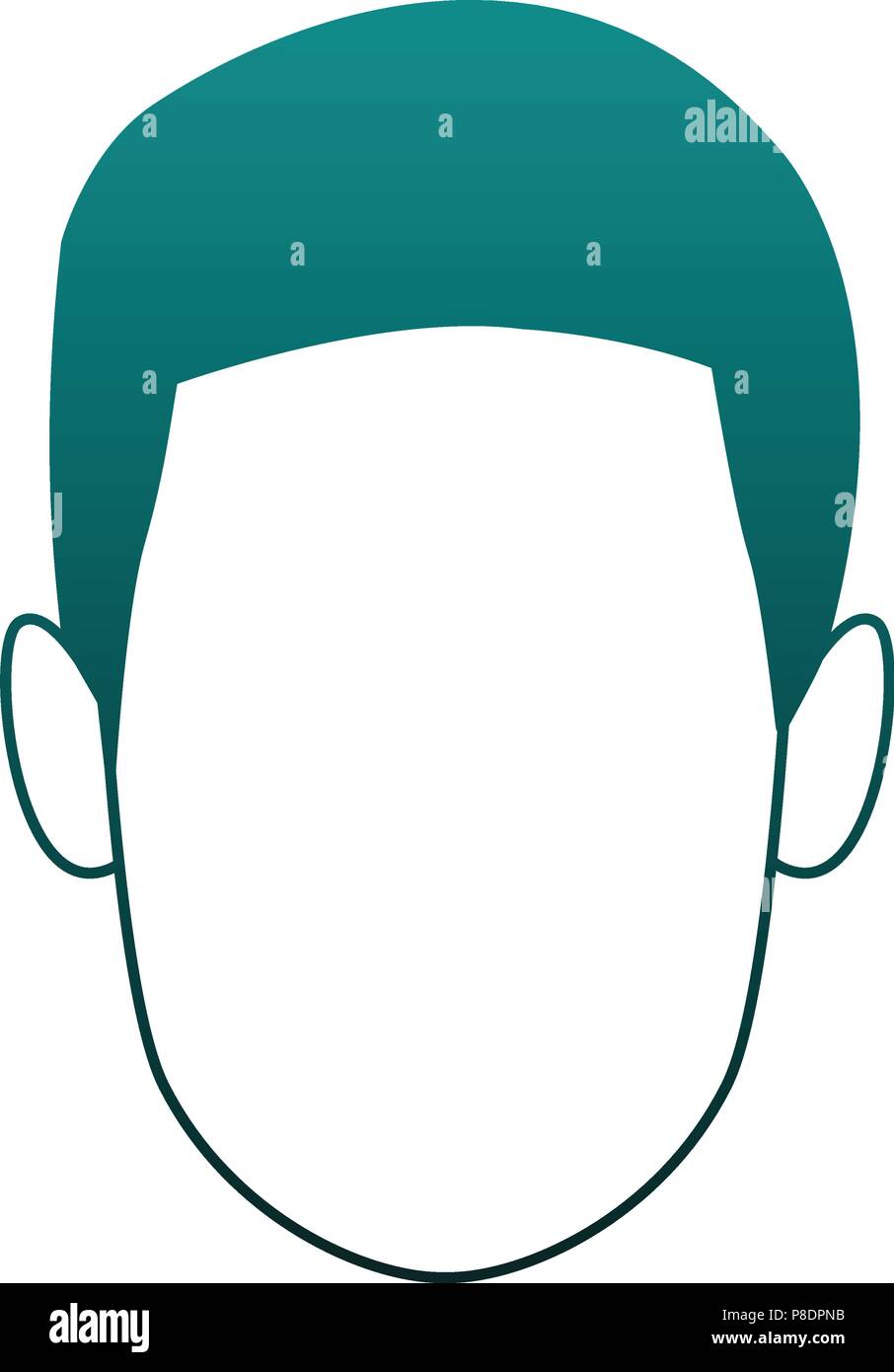 Man faceless cartoon blue lines Stock Vector Image & Art - Alamy