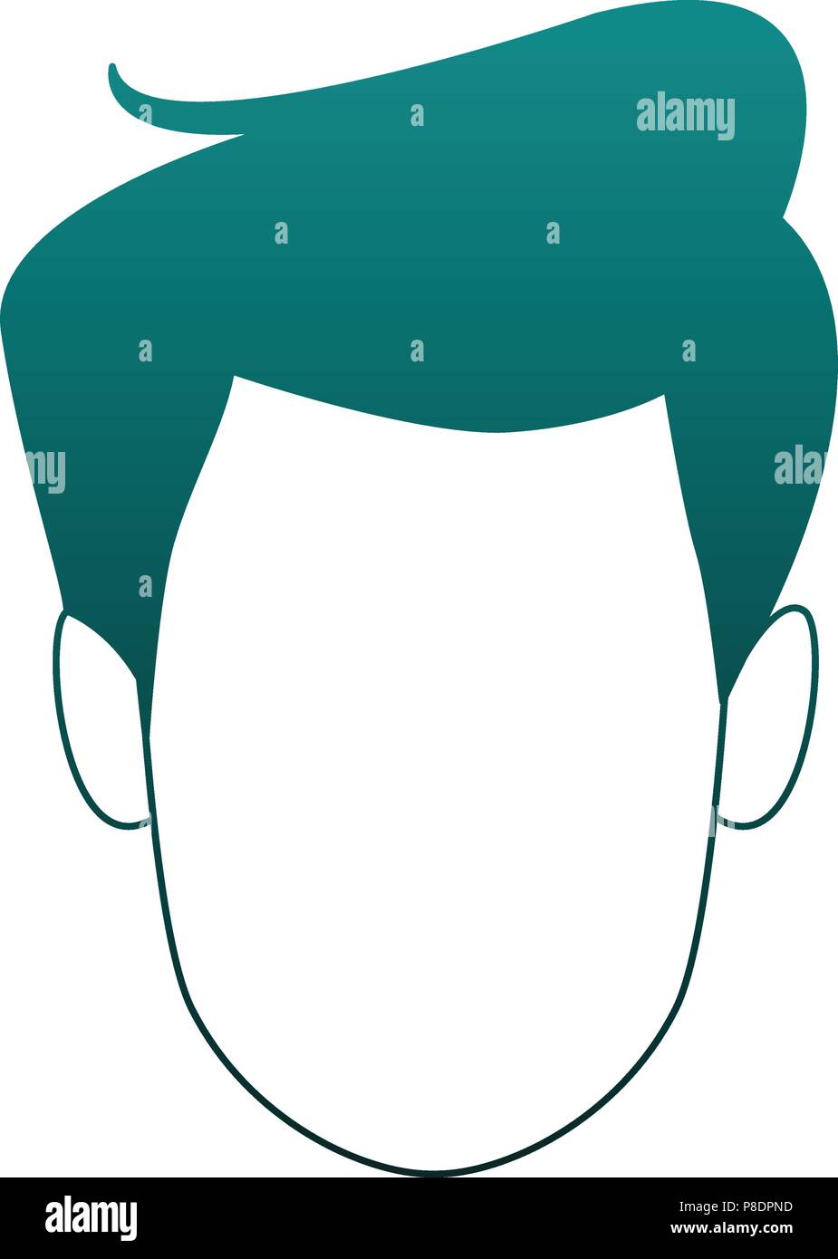 Man faceless cartoon blue lines Stock Vector Image & Art - Alamy