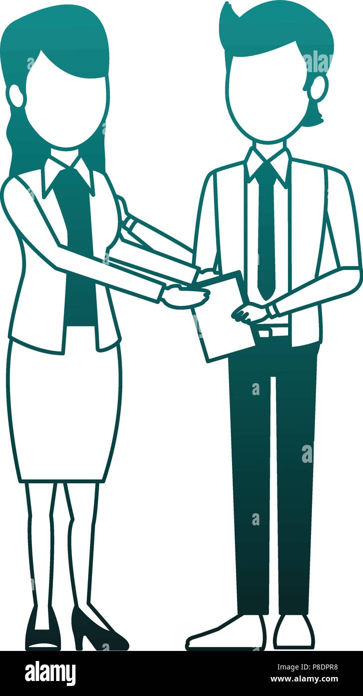 Business teamwork with documents blue lines Stock Vector Image & Art ...