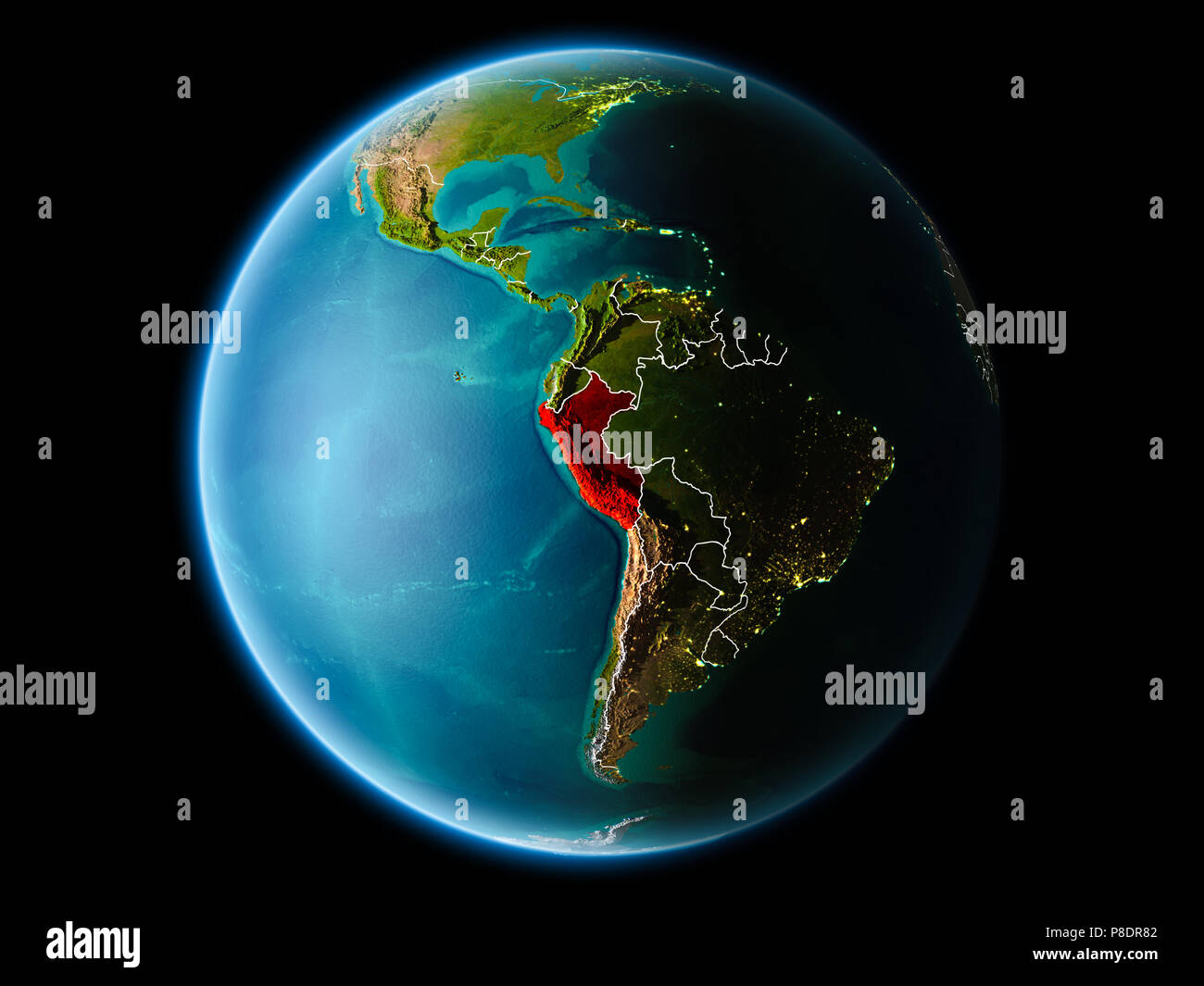 Peru from space highly hi-res stock photography and images - Alamy