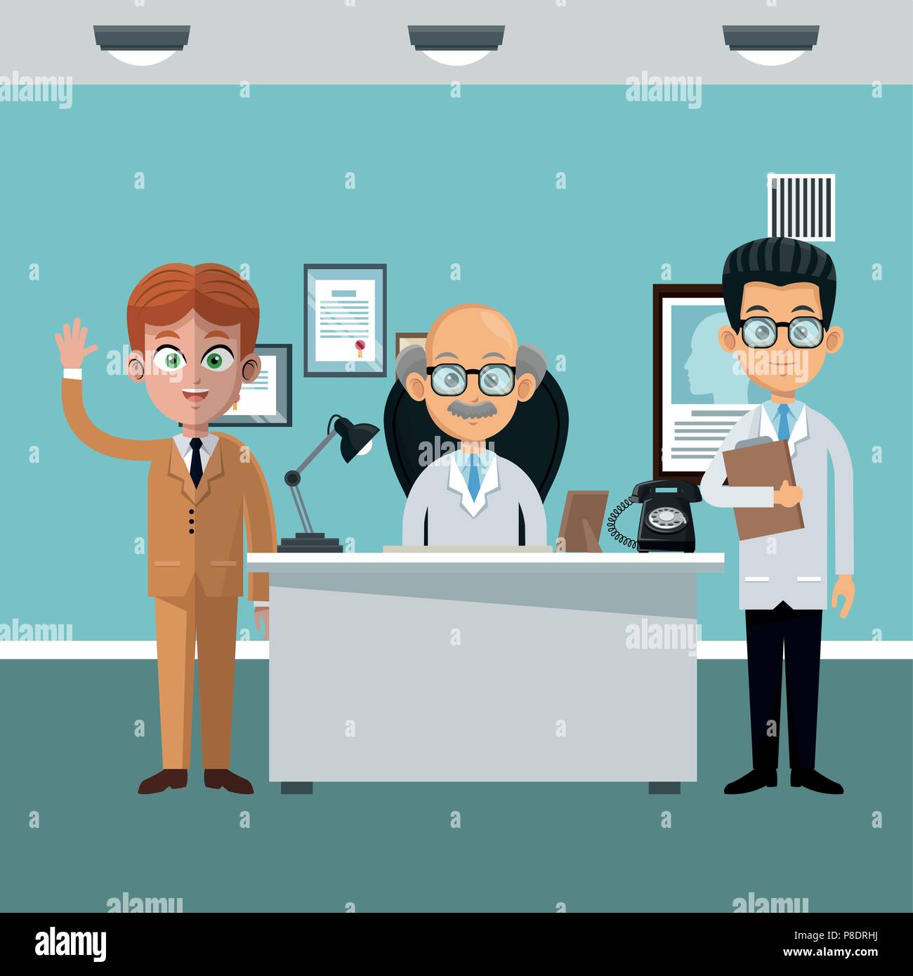 Doctors office cartoon Stock Vector Image & Art - Alamy