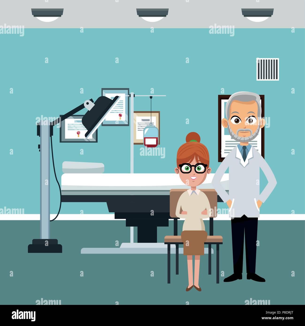 Doctors office cartoon Stock Vector Image & Art - Alamy