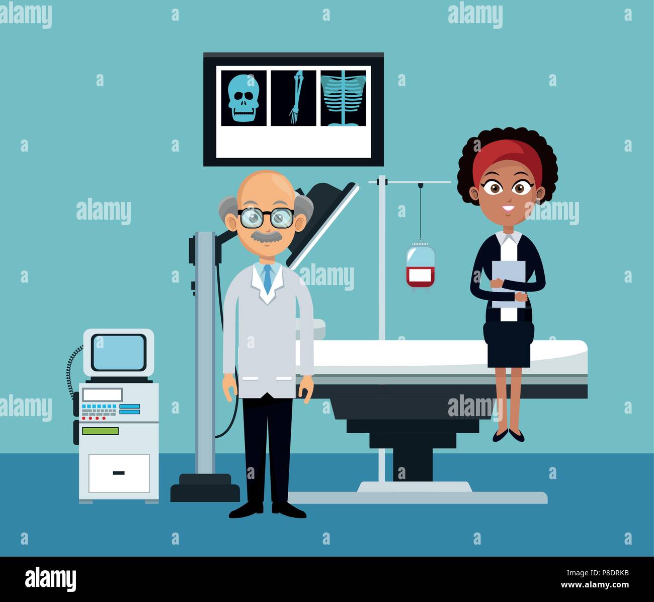Doctors office cartoon Stock Vector Image & Art - Alamy