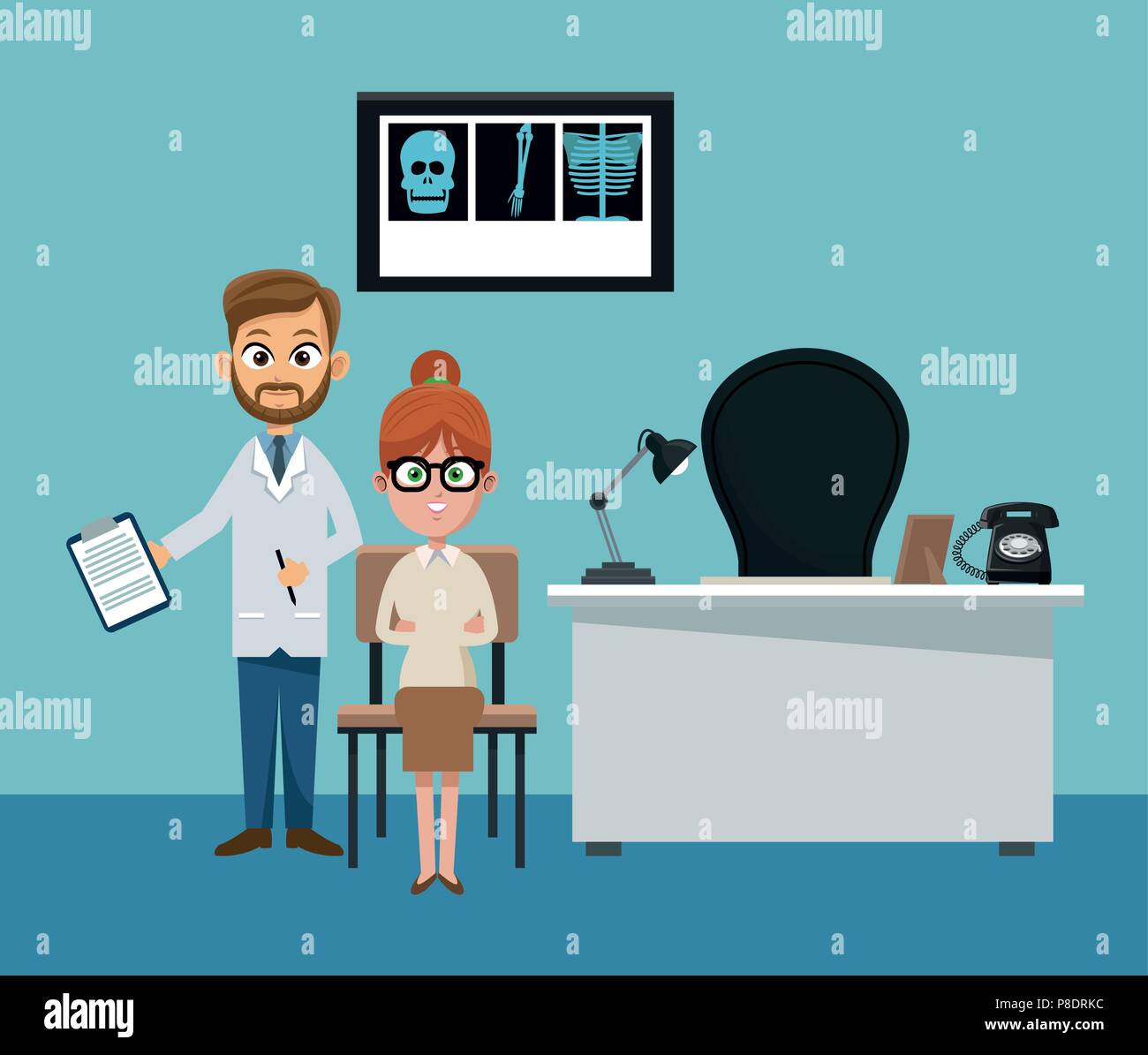 Doctors office cartoon Stock Vector Image & Art - Alamy