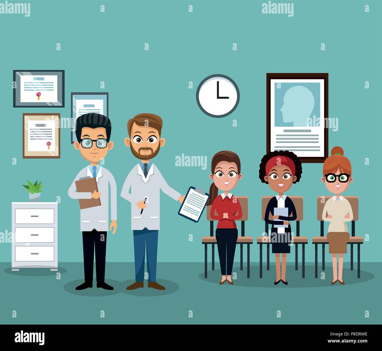 Doctors office cartoon Stock Vector Image & Art - Alamy