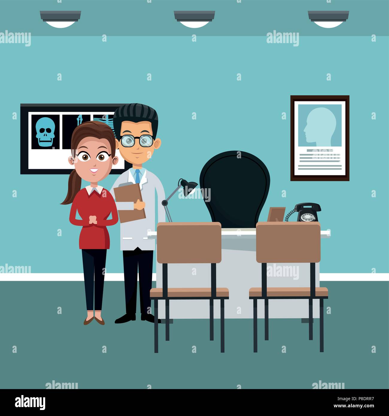 Doctors office cartoon Stock Vector Image & Art - Alamy