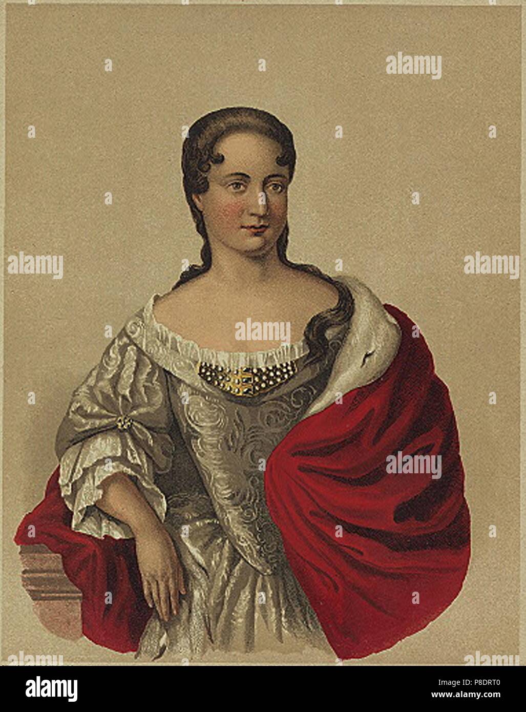 Portrait of Tsarina Praskovia Saltykova (1664-1723), the wife of tsar ...