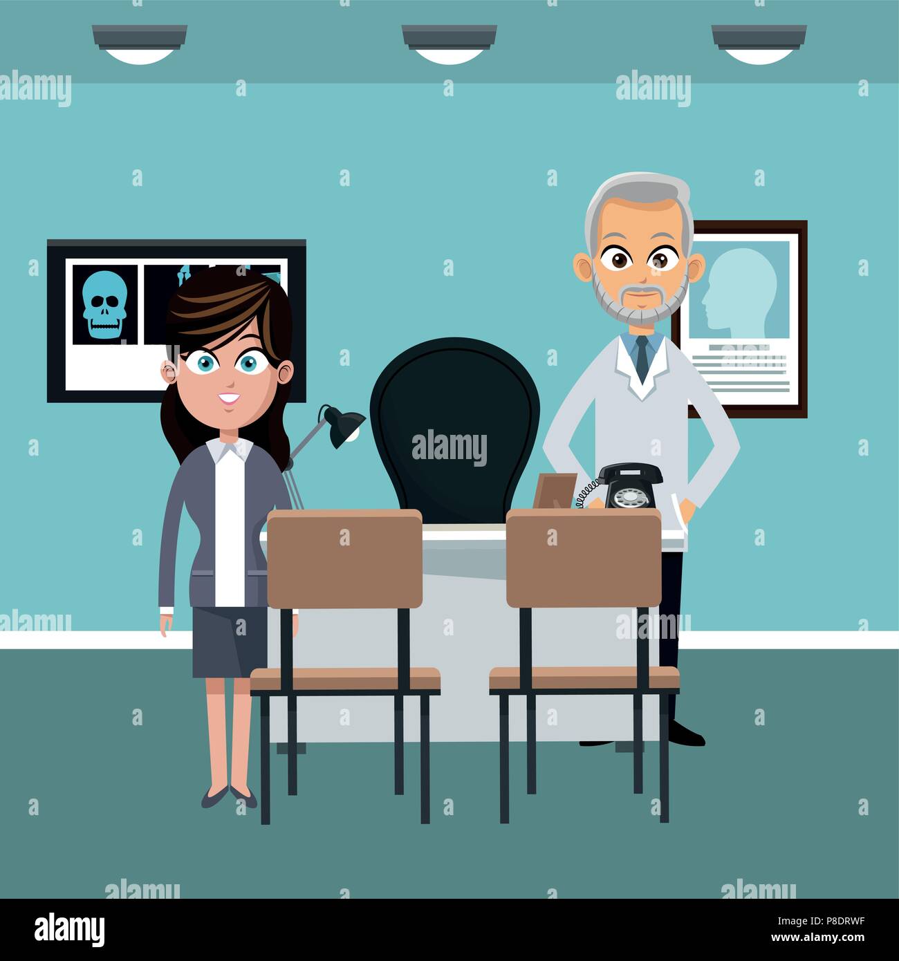 Doctors office cartoon Stock Vector Image & Art - Alamy