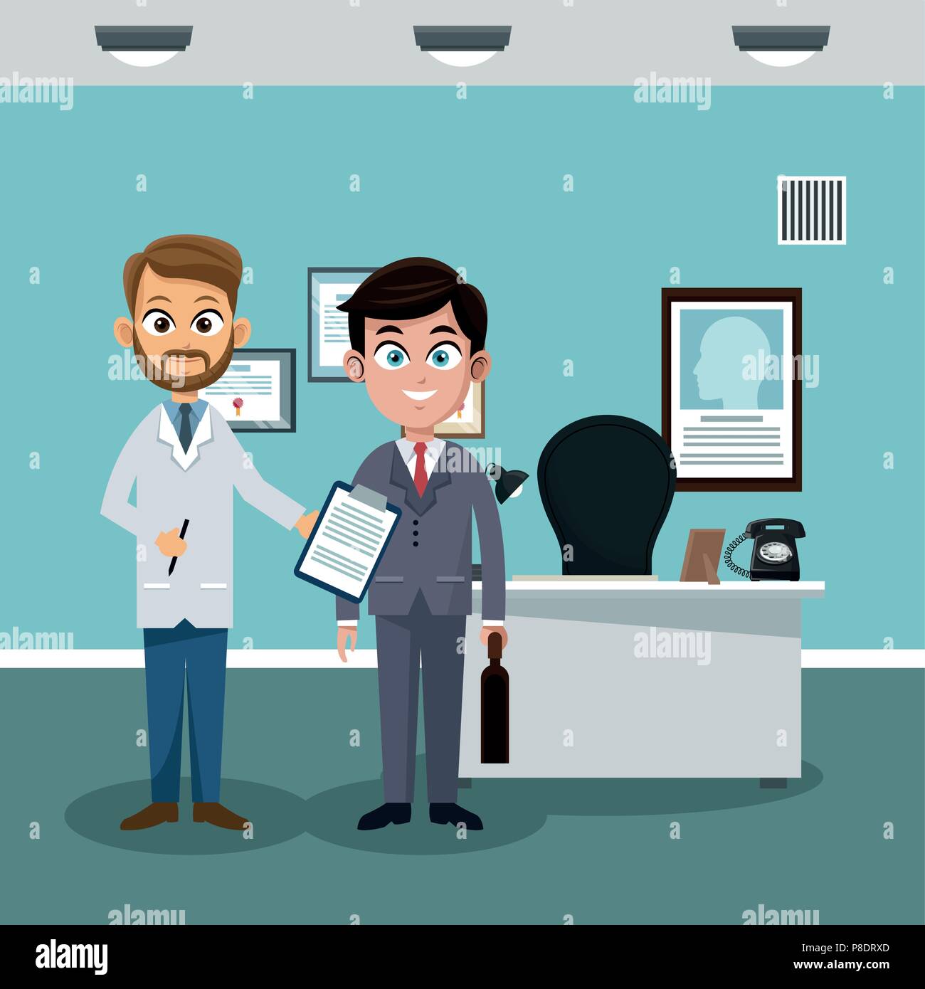 Doctors office cartoon Stock Vector Image & Art - Alamy
