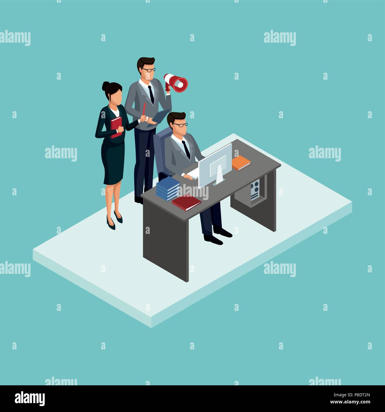 Business isometric people Stock Vector Image & Art - Alamy