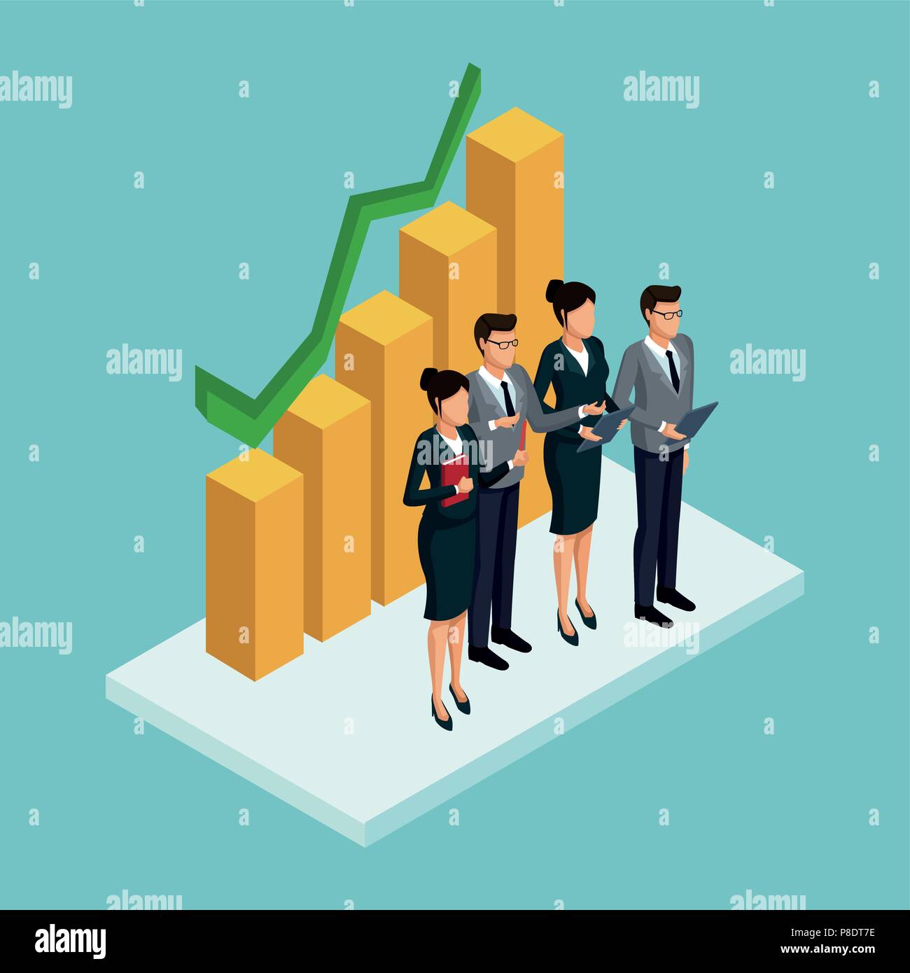 Business isometric people Stock Vector Image & Art - Alamy