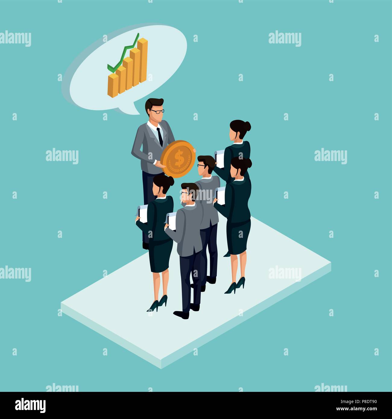 Business isometric people Stock Vector Image & Art - Alamy