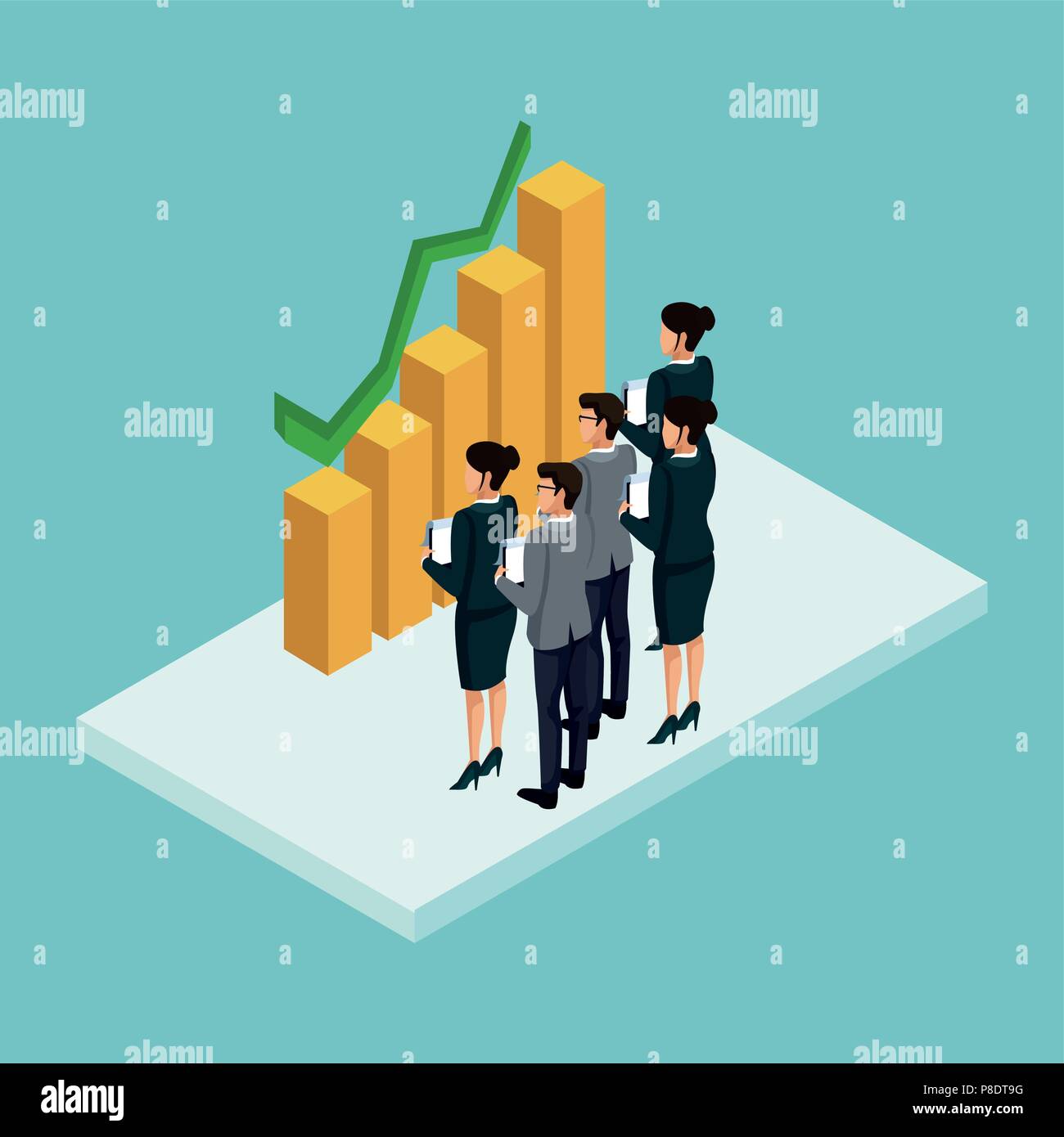 Business isometric people Stock Vector Image & Art - Alamy