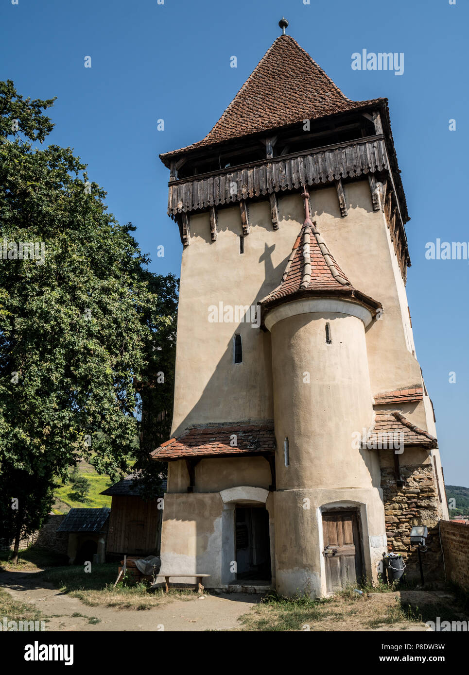 Medieval fortified tower at church hi-res stock photography and images ...