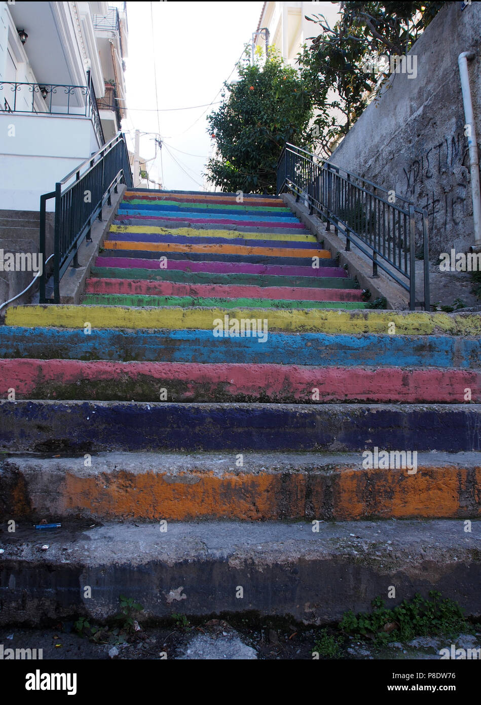 Colorful staircase hi-res stock photography and images - Alamy