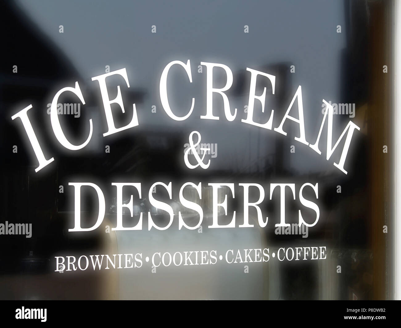 Ice cream sign Stock Photo - Alamy