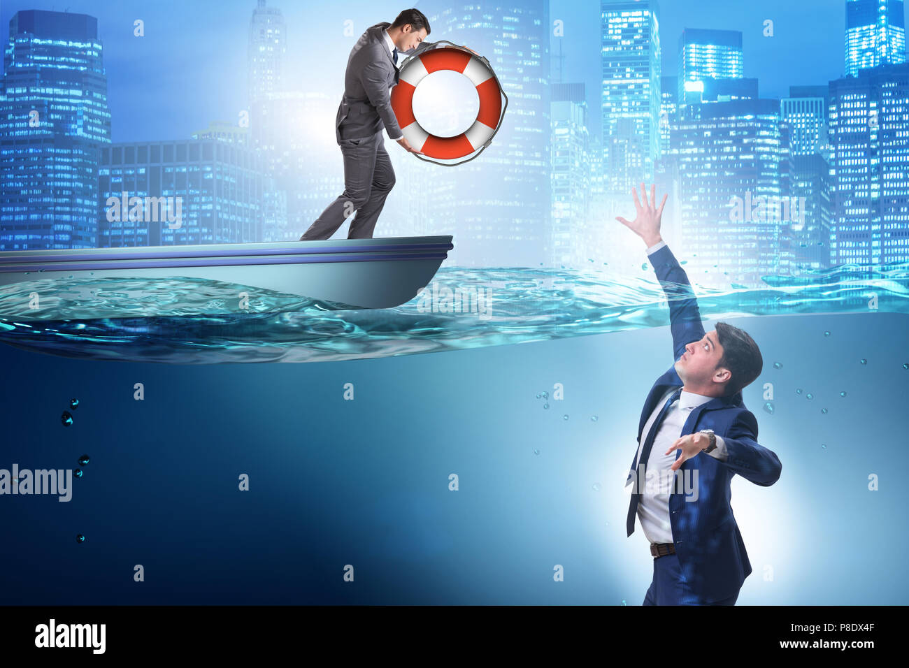 Drowning man saved hi-res stock photography and images - Alamy