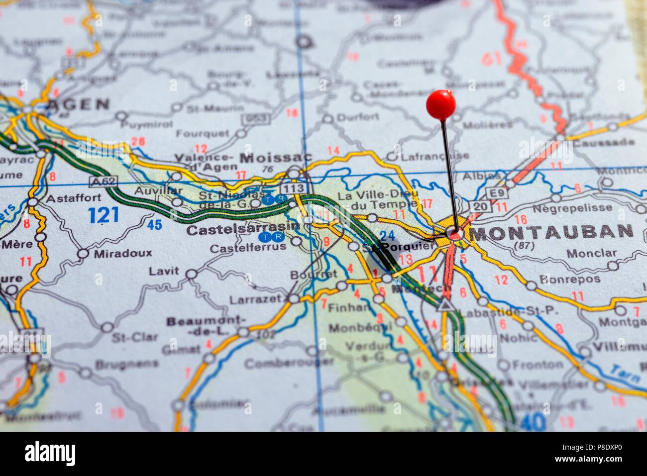 Montauban map hi-res stock photography and images - Alamy
