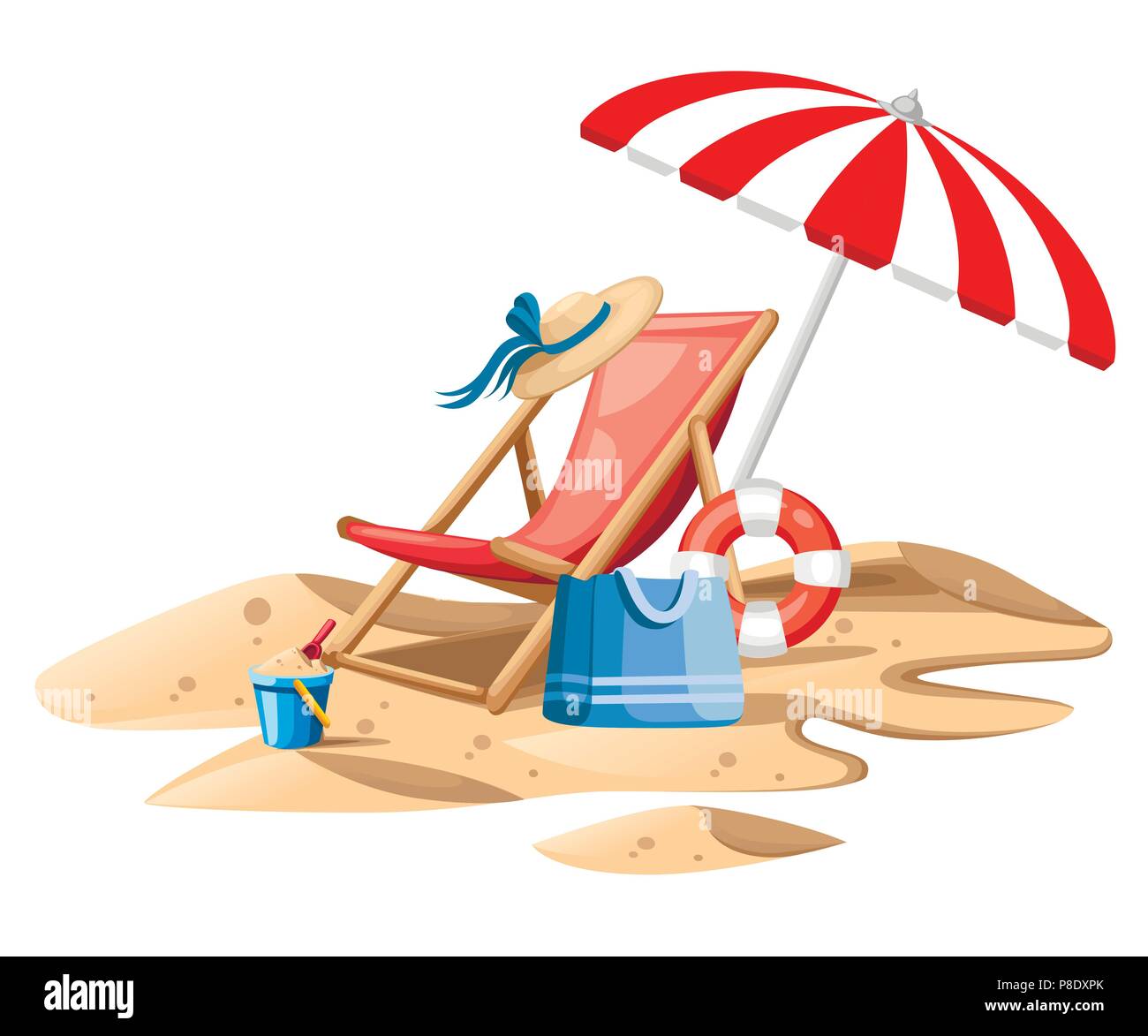 Cartoon bucket and spade Stock Vector Images - Alamy