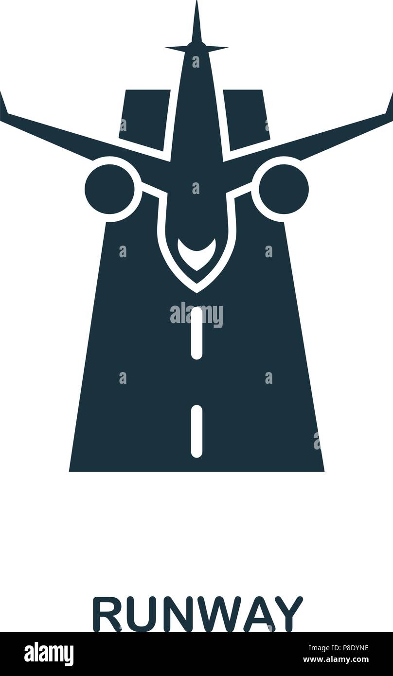 Runway icon. Line style icon design. UI. Illustration of runway icon ...