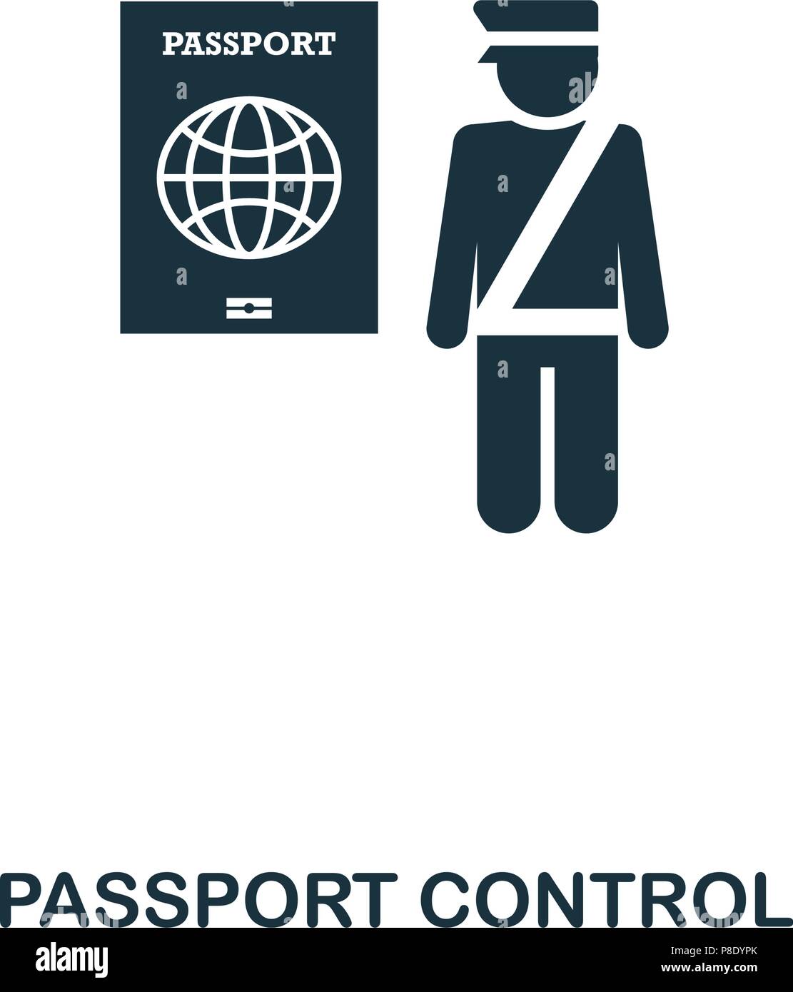 Passport Control icon. Line style icon design. UI. Illustration of ...