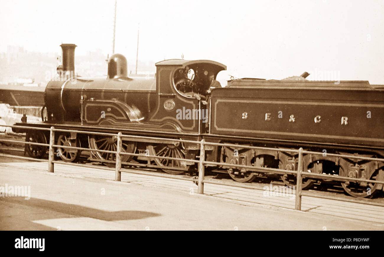 SE&CR locomotive, Victorian period Stock Photo - Alamy