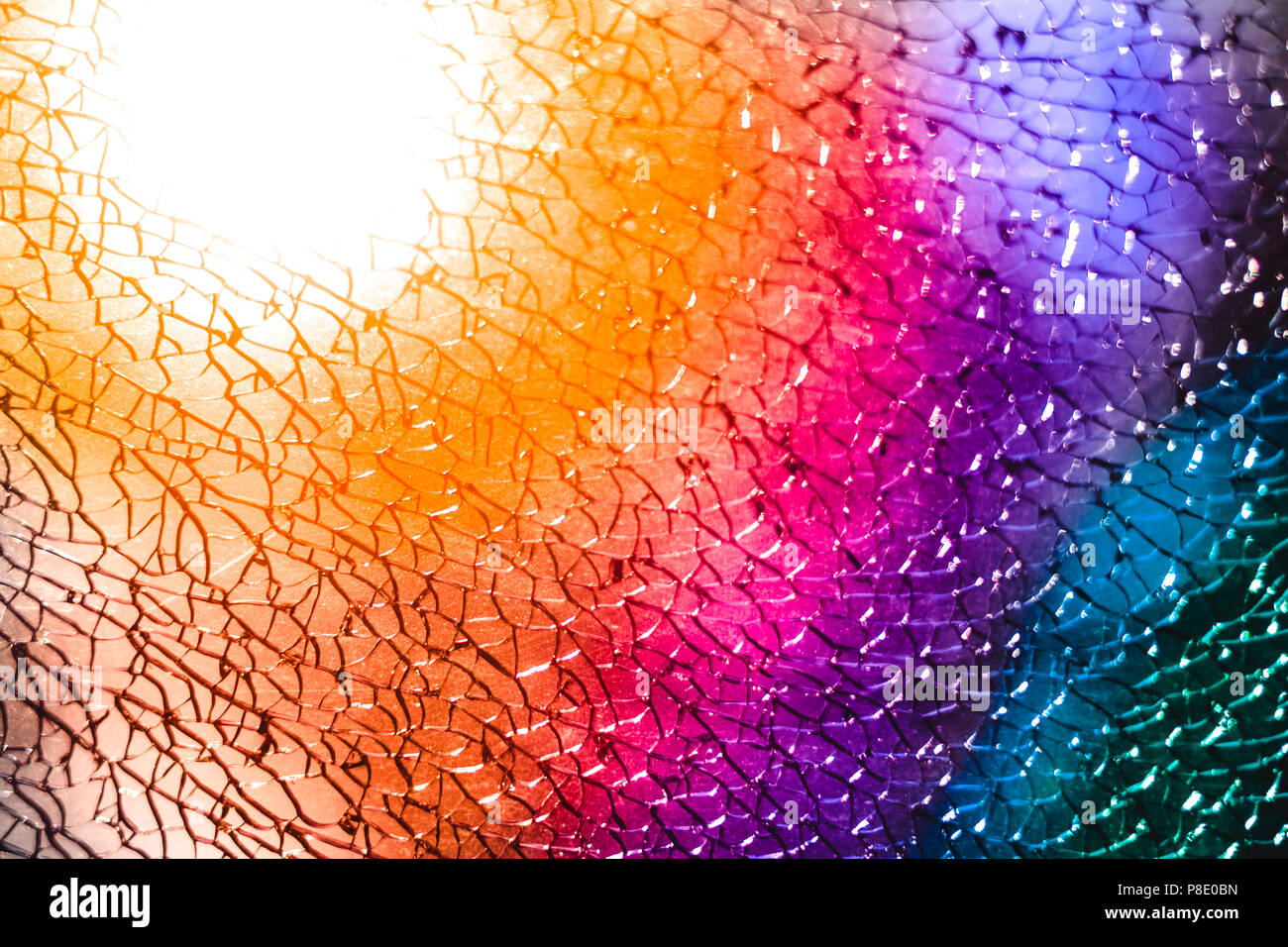 macrophotography of color texture of broken glass Stock Photo - Alamy