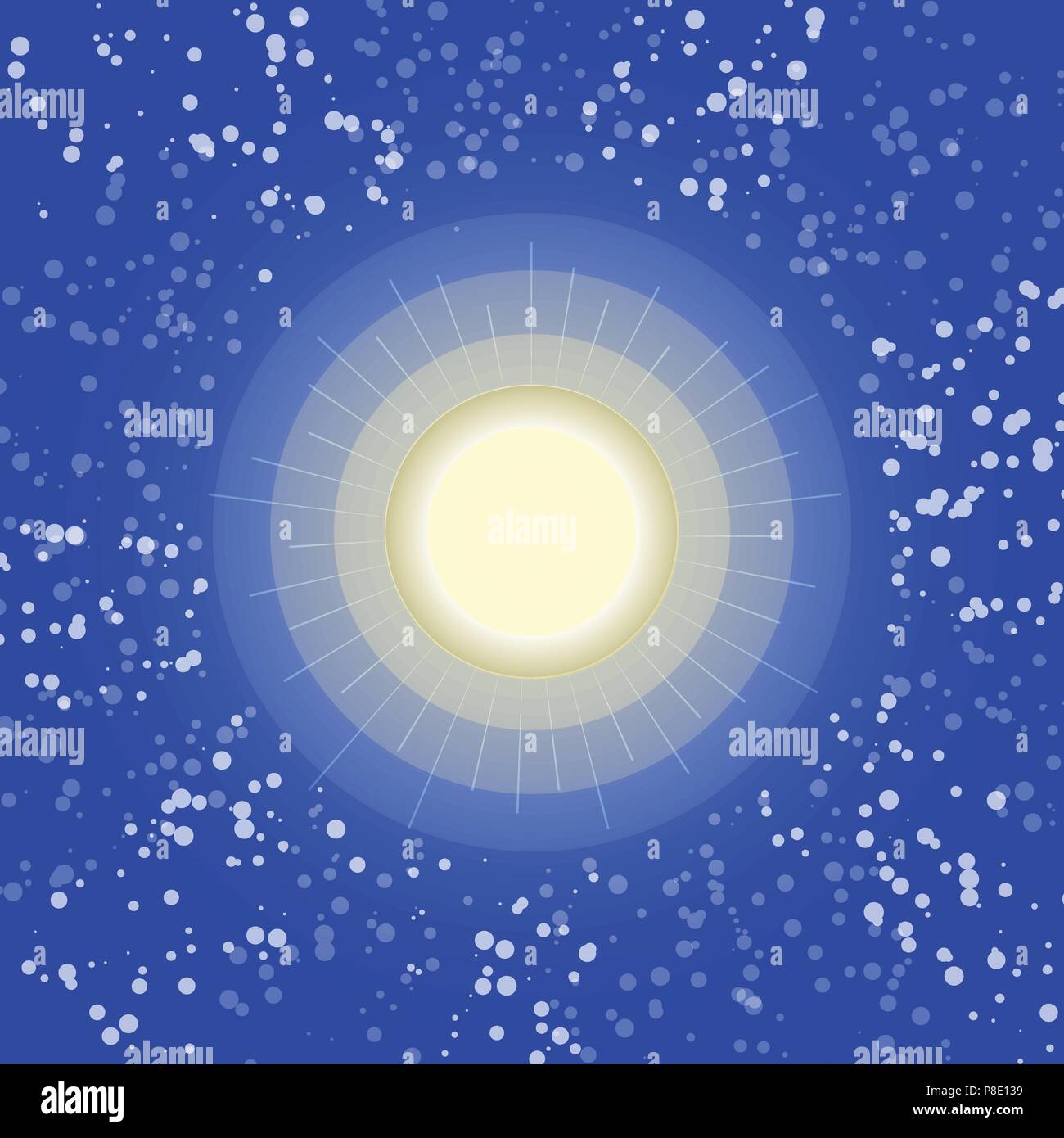 Silhouette moonlight art layers of illustration, stock vector Stock ...