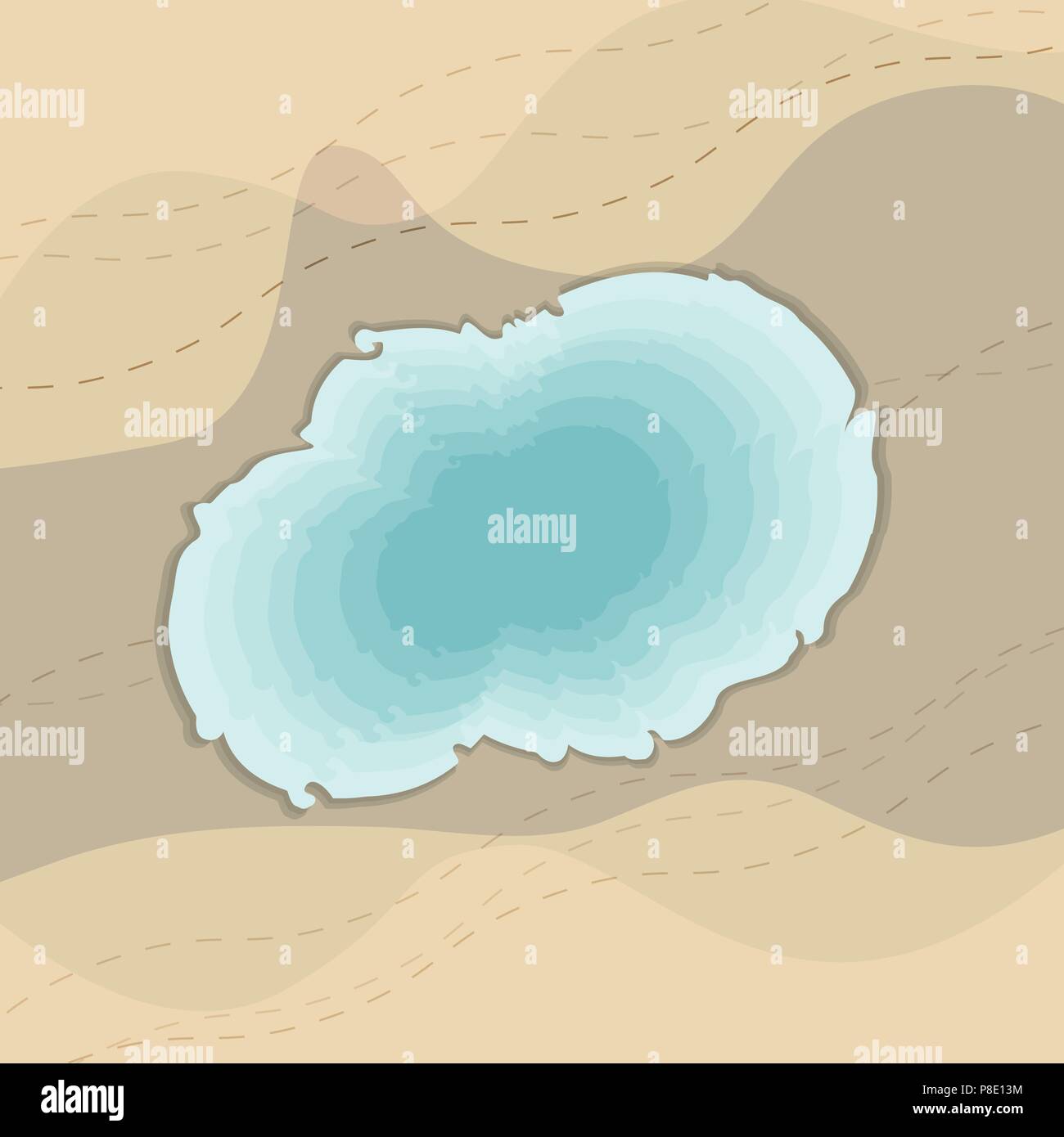 Illusion layers depth of oasis water, stock vector Stock Vector Image ...