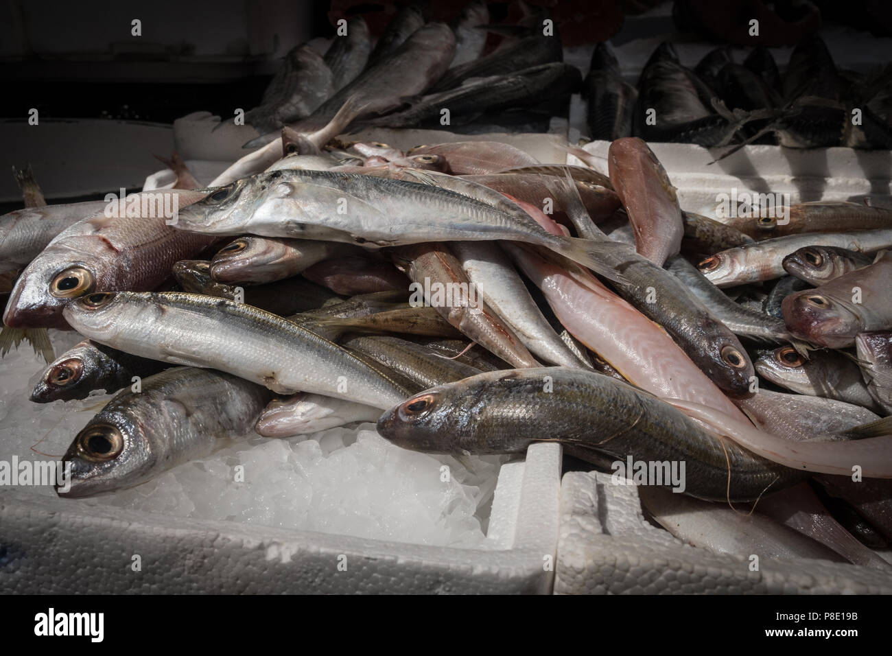 Mediterranean fish exposed in open market in Napoli Stock Photo - Alamy