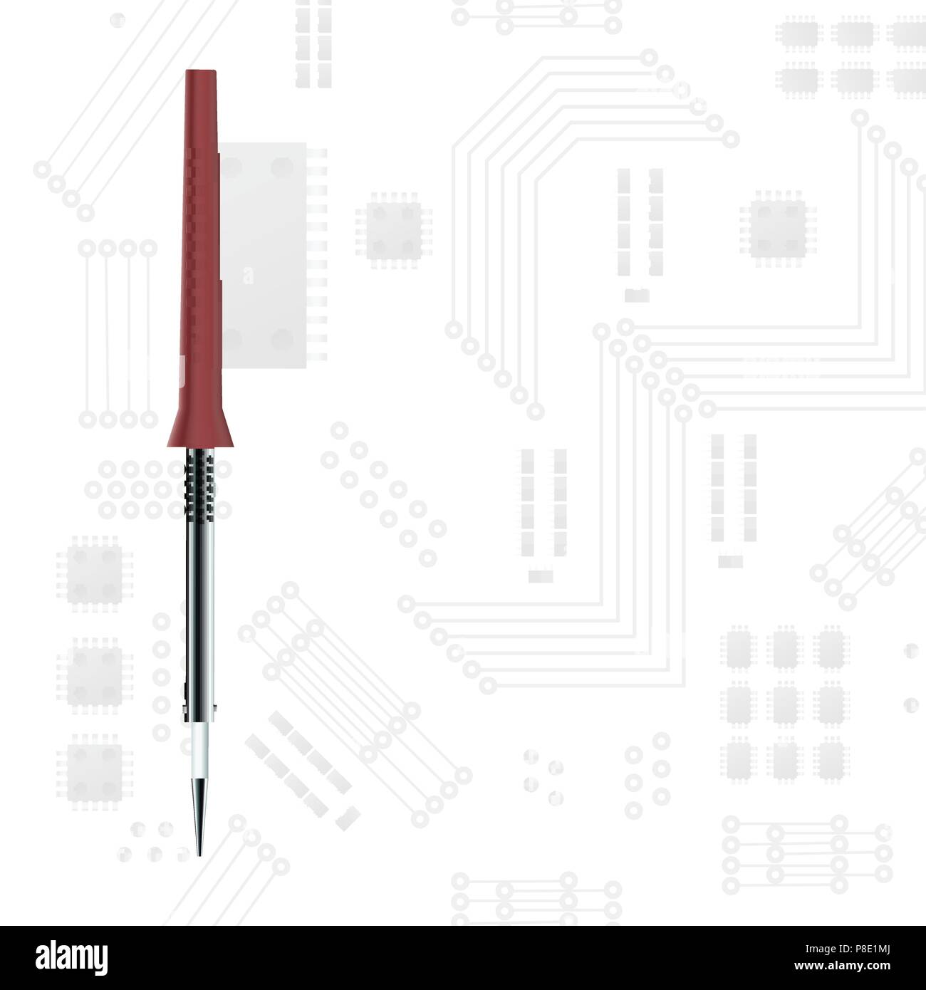Soldering iron vector illustration Stock Vector Image & Art - Alamy