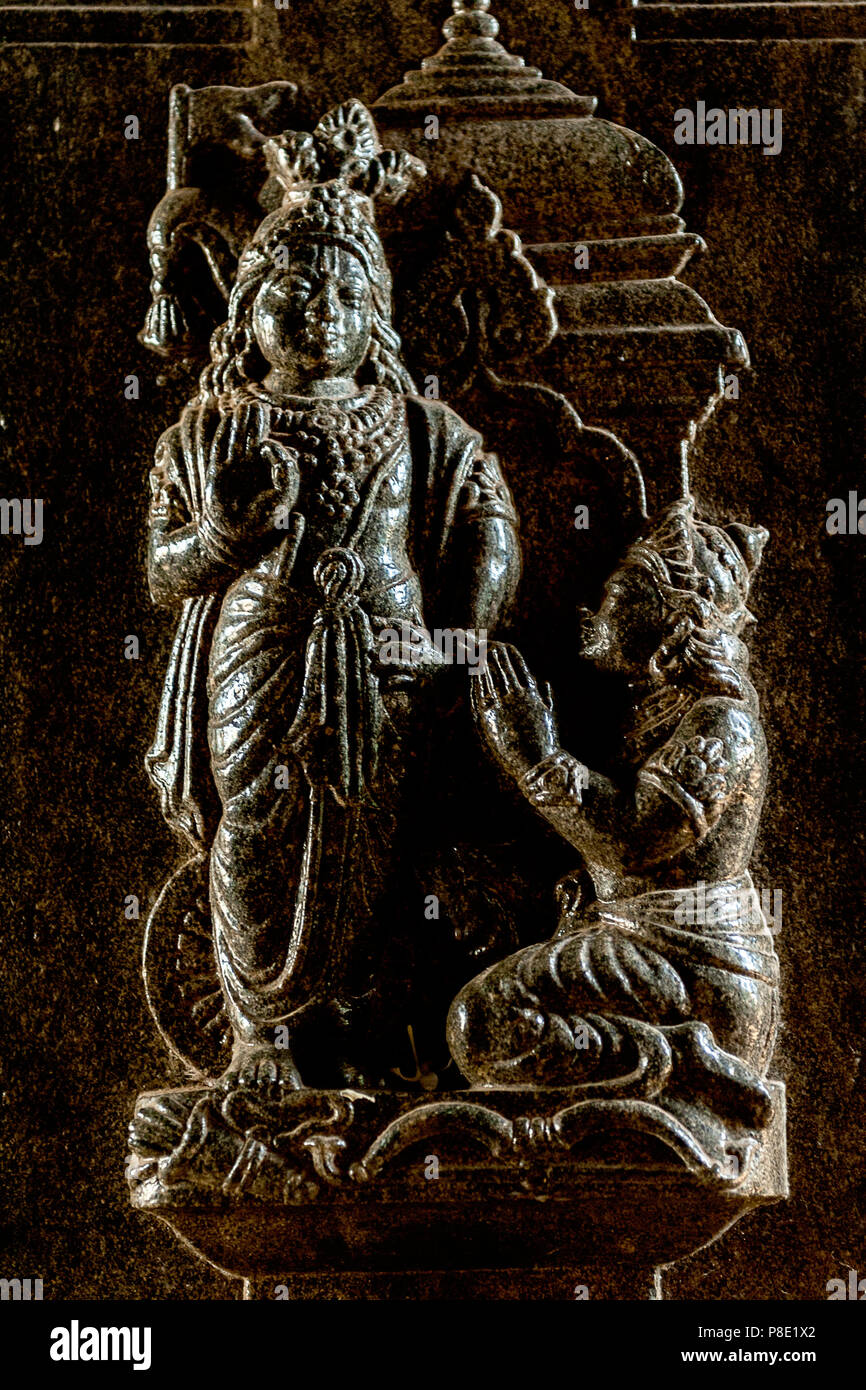 Sculpture from ancient hindu temple in Mayiladuthurai, Tamilnadu, India ...