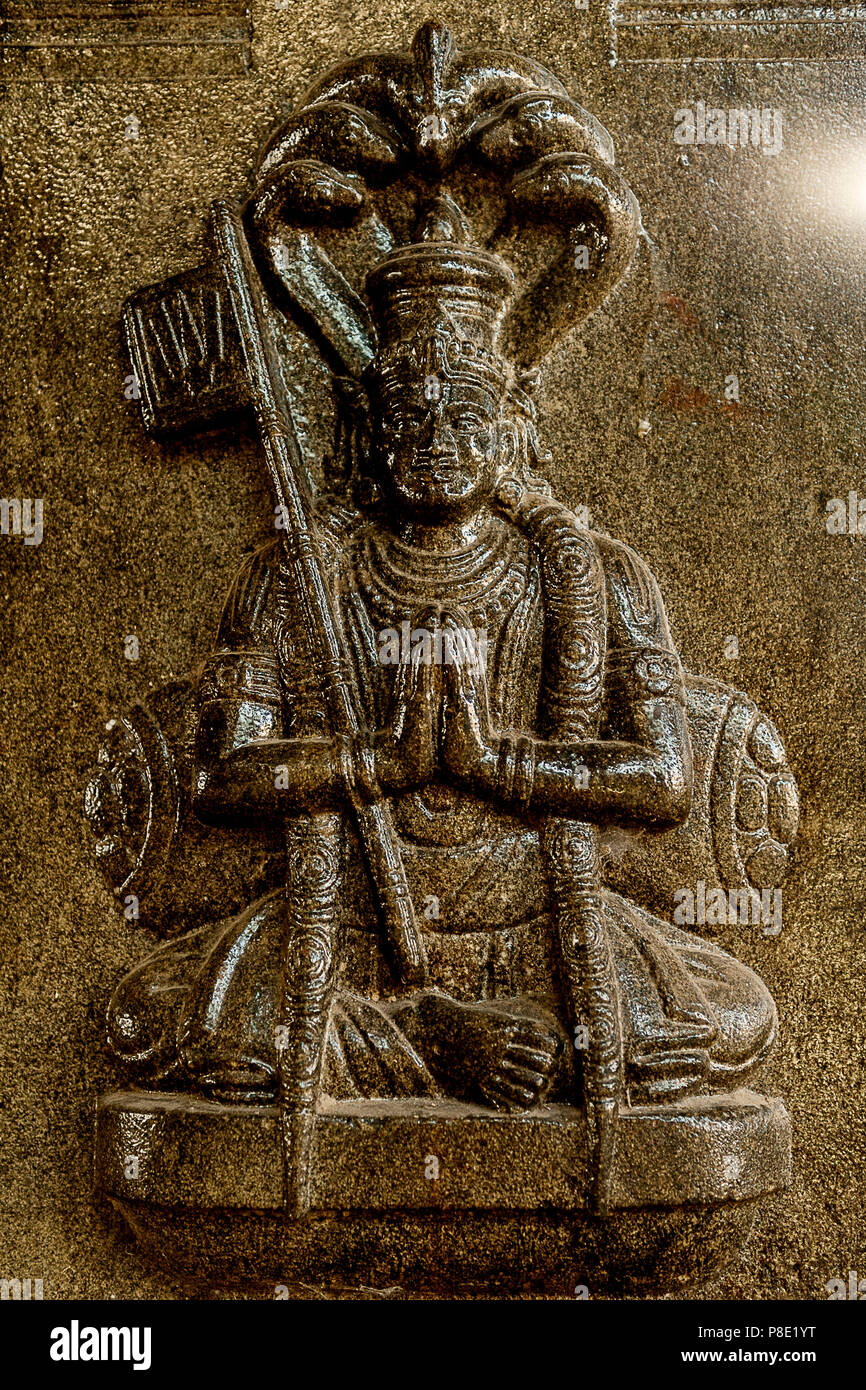Sculpture from ancient hindu temple in Mayiladuthurai, Tamilnadu, India ...