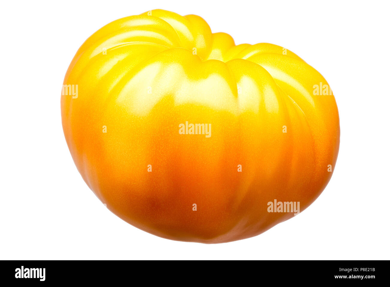 Big yellow tomato isolated on white background Stock Photo - Alamy