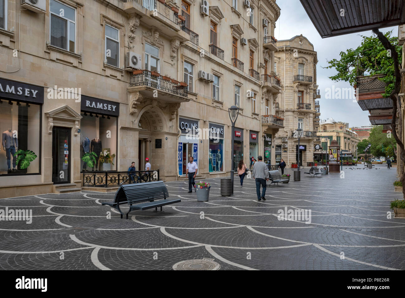 Pedestrians on Nizami Street in baku,Azerbaijan Stock Photo - Alamy