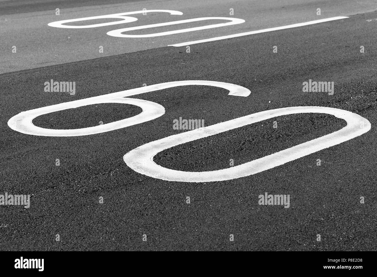 Old speed limit sign Black and White Stock Photos & Images - Alamy