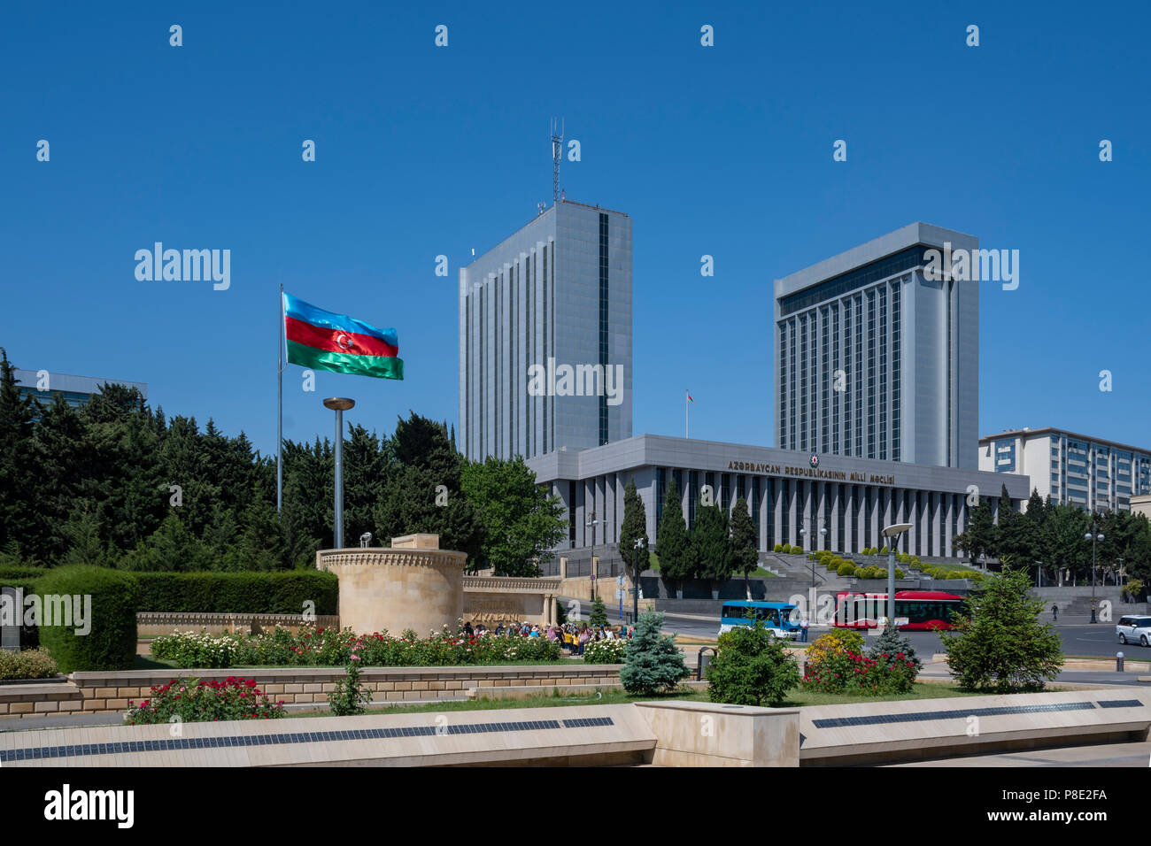 Exterior view of The Parliament building in Baku, Azerbaijan Stock ...