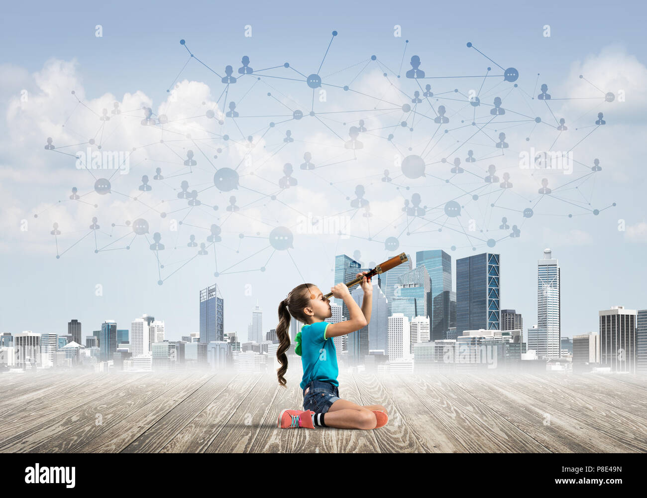 Concept of social wireless connection and internet use for ...