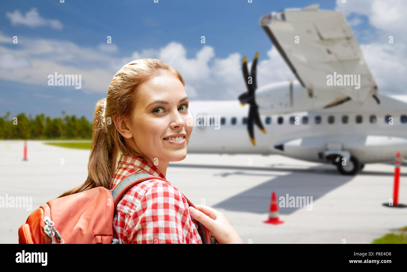 Plane passenger woman hi-res stock photography and images - Alamy