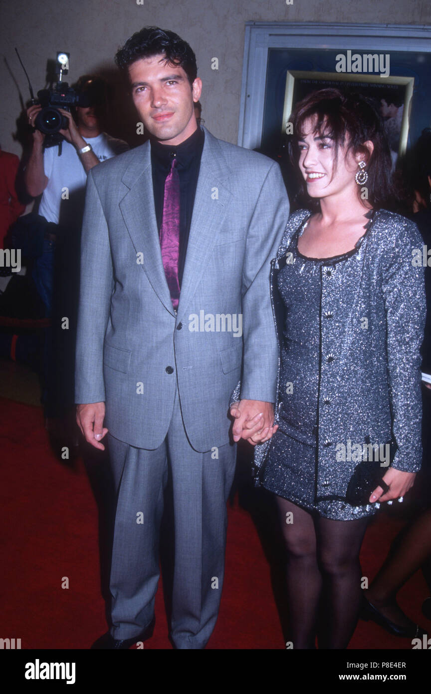 WESTWOOD, CA - FEBRUARY 26: Actor Antonio Banderas and wife Ana Leza ...