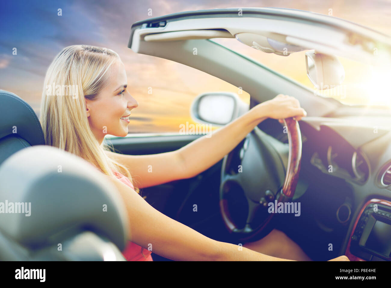 Woman car driving hi-res stock photography and images - Alamy